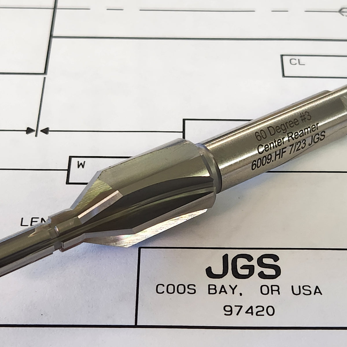 60 Degree Included #2 Center Reamer – JGS Precision